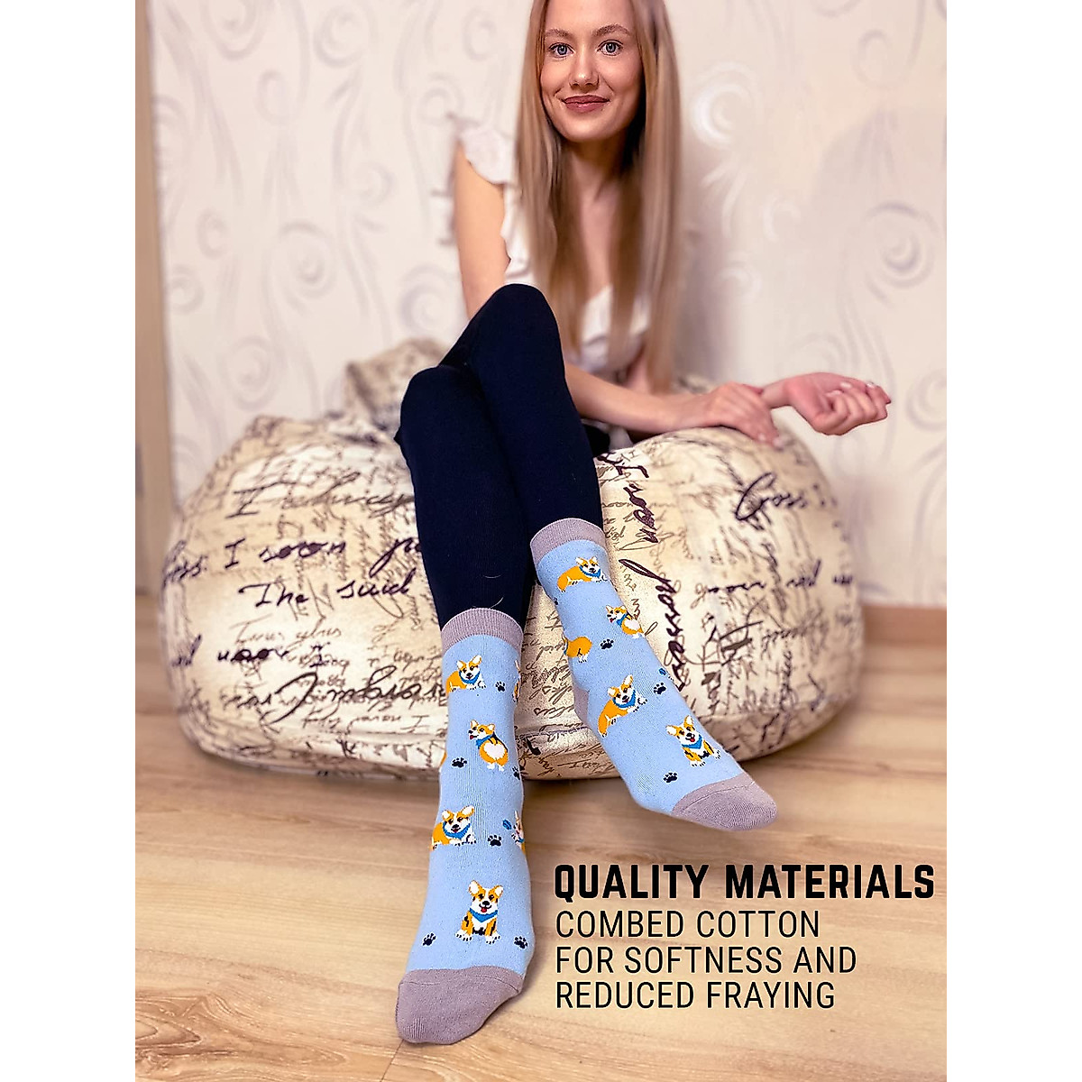 Women's Premium Comfort Corgi Socks 4-10