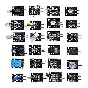 Upgrade Version 45 in 1 Sensor Module Kits for Arduino R4 UNO R3 MEGA2560 Nano Raspberry Pi ESP8266 ESP32 STM32 Development Board Programming Accessorries with Plastic Box Package