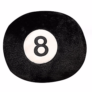 OUKEYI Black Large Sports Pillow Simulation Billiards 8 Balls Plush Stuffed Sports Balls Toy Soft Throw Pillows Cushion Decorative Cushionfor Home Bed Sofa Decor, Kids Gift 14 Inch