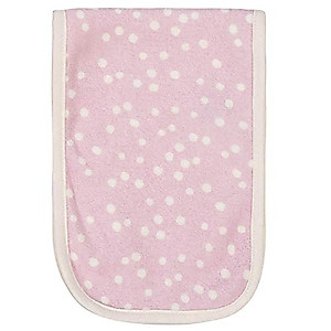 Grow by Gerber Baby Girls 4-Pack Terry Burp Cloths, Pink/Grey/Ivory, One Size