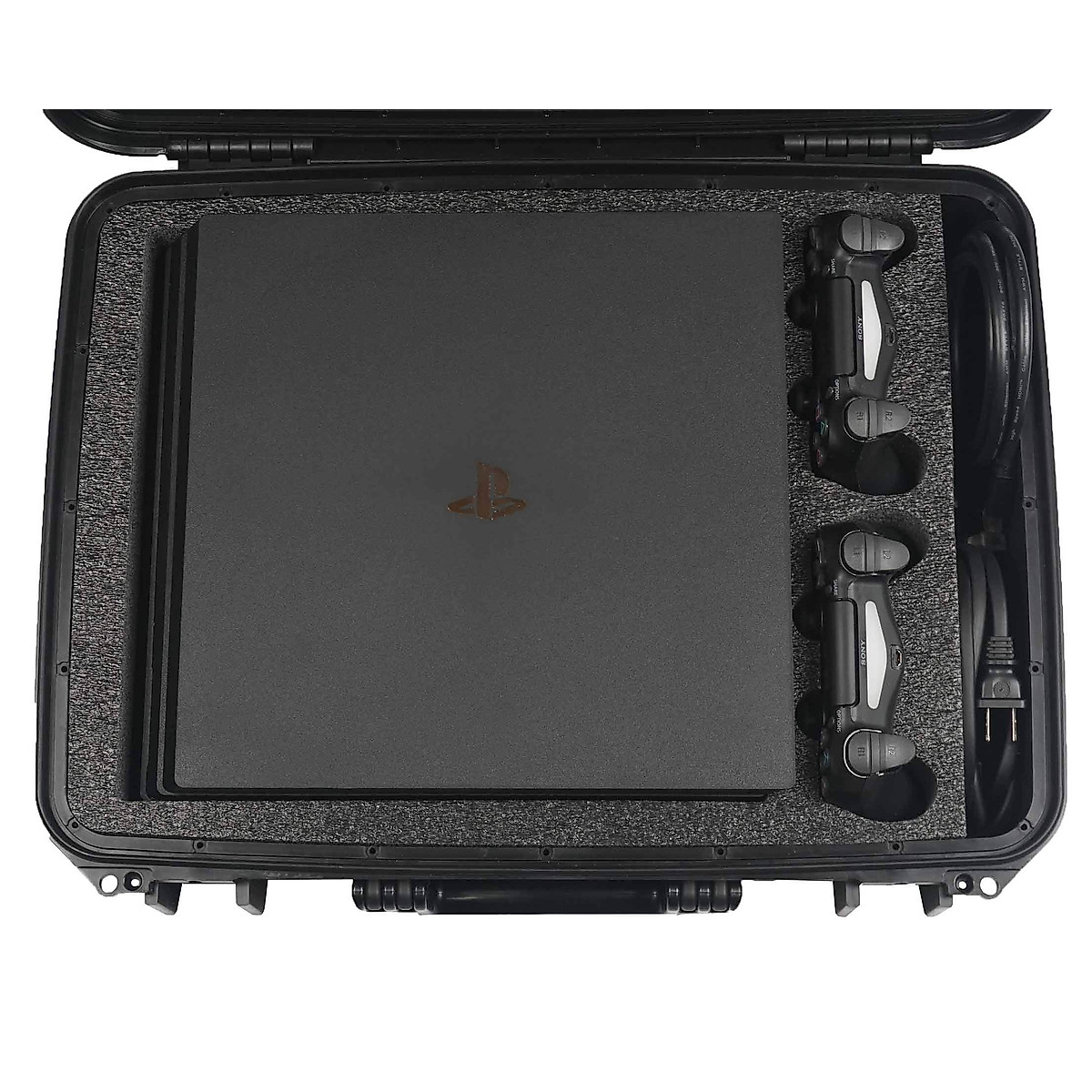 Case Club Waterproof Gaming Travel Case to fit PlayStation 4 Pro in Pre-Cut Foam