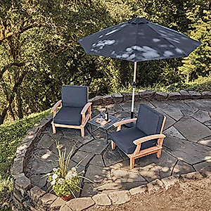 Classic Accessories Montlake FadeSafe Water-Resistant 54 x 18 x 3 Inch Outdoor Bench/Settee Cushion, Patio Furniture Swing Cushion, Heather Indigo Blue, Patio Loveseat Cushion