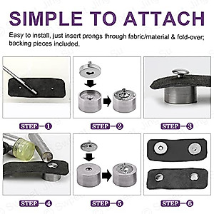 Swpeet 40 Sets 18mm Round Strong Magnetic Button Clasps Snaps, Metal Fastener Clasps Gold Silver Bronze Black DIY Craft Sewing Knitting Buttons Sets for Sewing, Purses, Bags, Clothes, Leather