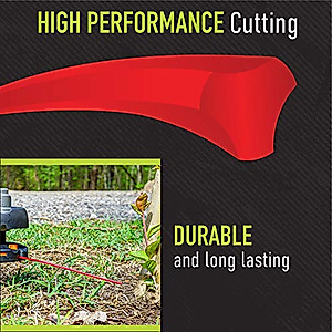 Weed Warrior Pulverizer Universal Trimmer Line with Line Cutter, 0.095" Diameter x 200', Red