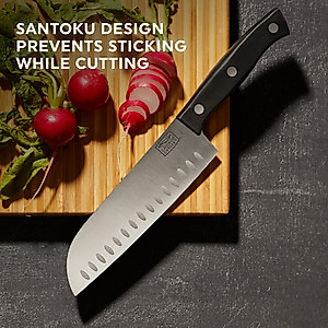 Chicago Cutlery Ellsworth (13-PC) Kitchen Knife Block Set With Wooden Block & Built-In Sharpener, Ergonomic Handles and Stainless Steel Professional Chef Knife Set & Scissors With Bottle Opener