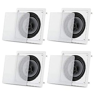 Acoustic Audio CS-I83S-2PR 300 Watt 8" 3-Way Home Theater in-Wall/Ceiling Speakers (2-Pair)