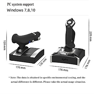 PXN-2119Pro Flight simulator controls Flight Stick with Vibration for PS4/xbox one/xbox Series X/S PC Windows 7/8/10/11（Not Support Mac Systems PS3/ PS5/xp/vista）Original handle guide