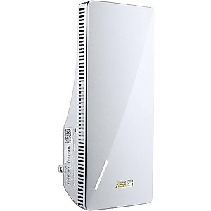 ASUS RP-AX58 AX3000 Dual Band WiFi 6 (802.11ax) Range Extender, AiMesh Extender for Seamless mesh WiFi; Works with Any WiFi Router (White)