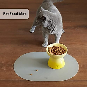 Placemats, Silicone Placemats, Set of 4, Non-Slip, Oil Proof, Water Proof, Heat Resistant, Stain Resistant, Easy to Clean, Leather Texture Finish, Oval (Comb)