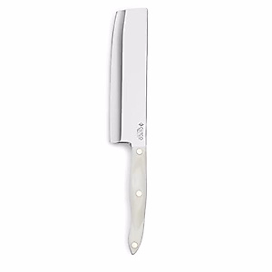 Cutco 1735 Vegetable Knife with 5.5" WHITE (Pearl) Handle and 7.7" Straight Edge