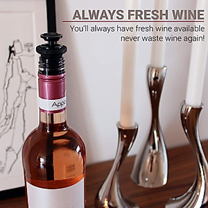 Barvivo Wine Aerator Pourer Spout, Wine Savers Vacuum Pump with 2 Pcs Silicone Wine Stopper - Enjoy & Preserve Red Wine with Our Original Wine Accessories & Wine Gifts - Ultimate Wine Saver Wine Kit