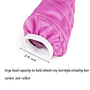 FOCUSSEXY Bonnet Hood Hair Dryer Attachment Adjustable Bonnet Hood Dryer for Hand Held Hair Dryer with Stretchable Grip and Extended Hose Length(Rose red)