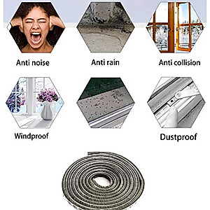 32.8 Ft Self Adhesive Seal Strip Weatherstrip for Windows and Doors House Soundproofing,Windproof,Dustproof,Stronger Stickiness,0.35 Wide X 0.6 inch Thick.