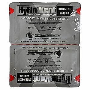 North American Rescue Hyfin Vent Chest Seal, 2 Count (5)