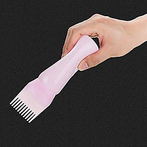 120Ml Applicator Bottle Hair Colour Brush Hair Oil Bottle with Graduated Brush Applicator Bottle Comb Root Comb Salon Hair Coloring Tool (2 Pack Purple)