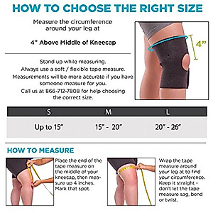 BraceAbility Nonslip Knee Support | Comfortable No-Sweat Womens and Mens Knee Wrap Brace for Sore Knees, Sprains, Arthritis Joint Pain Relief while Walking, Working Out, Sitting & Standing (Medium)
