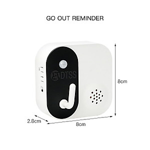 Generic Smart Key Hook with Human Body Sensing Voice Reminder, Personalized Voice Recordings, Multifunctional Reminder (Batteries not Included), White and Black