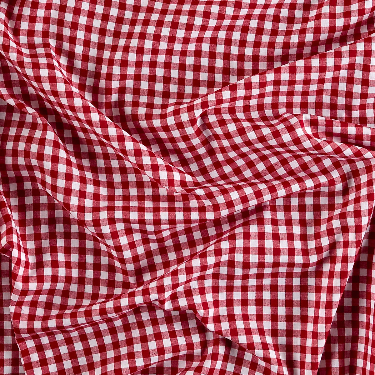 Richcheck 60" Gingham Check 1/4" Red, Fabric by the Yard