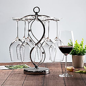 ZYZMH Red Wine Glass Rack Wine Cabinet Decorative Ornaments High Cup Home European Hanging Six Cup Rack