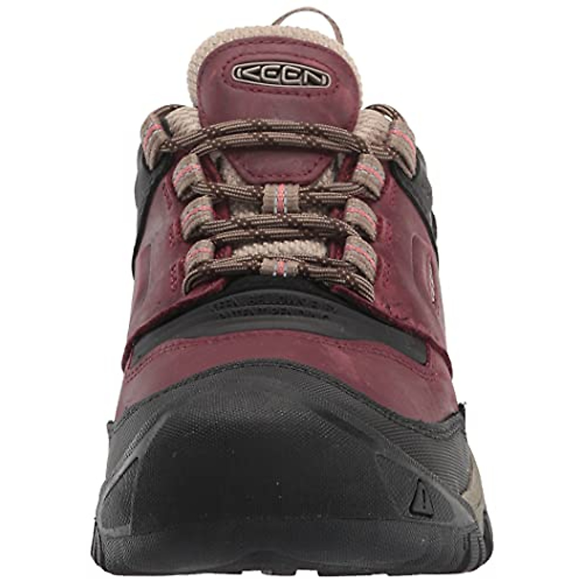 KEEN Women's Ridge Flex Low Height Waterproof Hiking Boots, Rhubarb/Brindle, 5