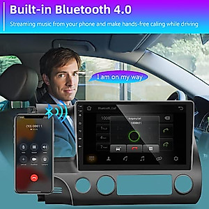 2G+32G for Honda Civic 2006 2007 2008 2009 2010 2011 Wireless Apple CarPlay Android Auto Car Stereo podofo 10.1 Inch Android Touch Screen Bluetooth Car Radio with GPS Navigation WiFi Backup Camera Mic