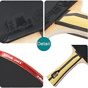 DHS Table Tennis Racket 4002, Ping Pong Paddle, Table Tennis Racquets - Shakehand with LANDSON Rubber Protector