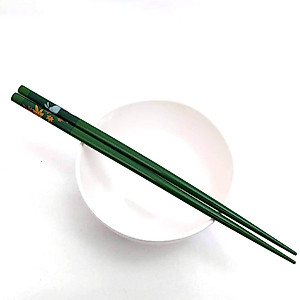 JapanBargain 3644, Bamboo Chopsticks Reusable Japanese Chinese Korean Chopsticks Set Wood Chop Sticks Hair Sticks 5 Pair Gift Set Dishwasher Safe, 9 inch (1, Bunny/Color)