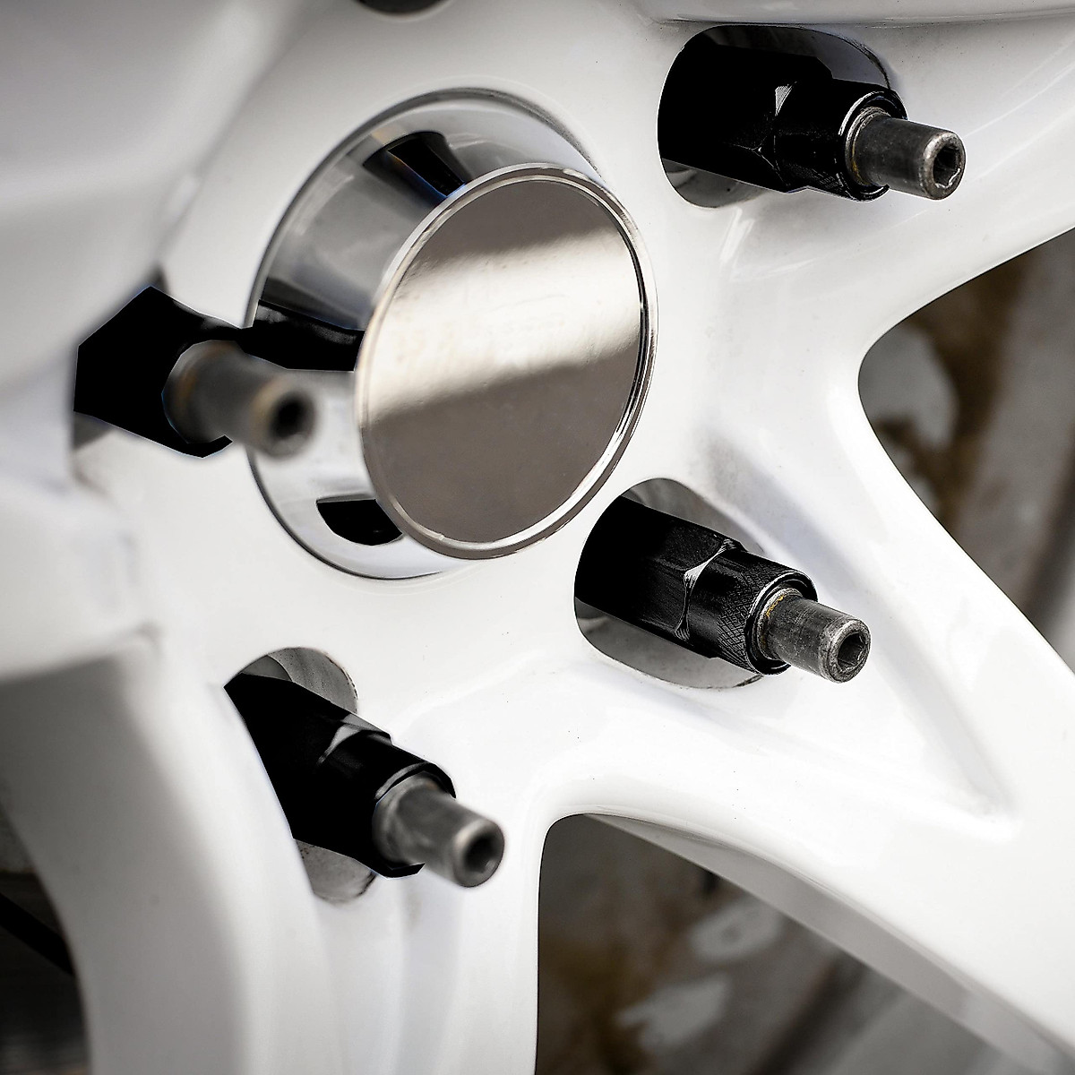 Dorman 713-385A Black Open End Knurled Wheel Nuts Compatible with Select Models, 20 Pack