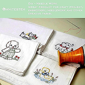 WHITESTEM Flour Sack Dish Towels | 15”X25” | 12-Pack | White | 130 Thread Count Ring Spun Cotton, Kitchen Dish Towels, Kitchen Towels, Hand Towels, Tea Towels and Dish Cloths