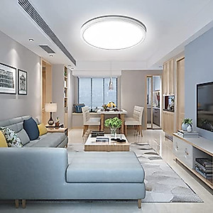 WKONCLDY 6PACK 3200lm LED Flush Mount Ceiling Light, Super Slim 12 inch LED Ceiling Light, 5000K Daylight LED Ceiling Light for Bedroom, living room, dining room, garage and office (White, Six Pack)