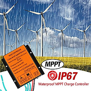 FEICHANGHAO Efficient 12000W Waterproof MPPT Charge Controller,DC12V24V 48V IP67 Wind Turbines Generator Battery Charge Controller Regulator,48v