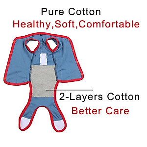 JoyDaog 2Pcs Dog Surgery Recovery Suit Substitute E-Collar & Cone,Recovery Onesie Puppy Surgical,Cat Recovery Shirt Dog Wounds Bandages Prevent Licking Dog,S