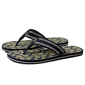 COACH Women's Zoe Flip-Flop Sandal Blue 7 B - Medium