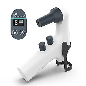 LAB FISH Laboratory Electronic Pipettors Pump Pipette Controller for Lab | 0.1~200ml Range 6 Adjustable Speeds | LCD Display 8h Rechargeable Lithium Battery with Standing Stand
