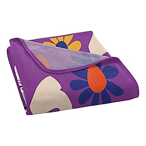 Northwest Minnie Mouse Micro Raschel Throw Blanket, 46" x 60", Falling Flowers