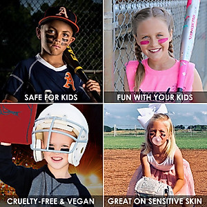 FOCALLURE Face Body Paint Stick,Eye Black Stick for Sports,Face Painting Kit Professional Hypoallergenic Foundation Makeup for Halloween Cosplay SFX Costume Party,Black Tomb