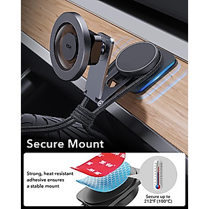 ESR for MagSafe Car Mount, Foldable Dashboard/Tesla Magnetic Car Mount,Tesla Touchscreen Car Phone Holder Mount, Magnetic Phone Holder for Car, for iPhone 15/14/13/12, Charging Not Supported, Grey