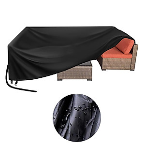 Patio Furniture Cover Waterproof Outdoor Sectional Sofa Set Covers 79L x 55W x 35H inches 600D Heavy Duty Tear Resistant Extra Large Outdoor Furniture Cover, Patio Table Cover For Table And Chair
