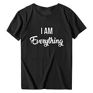 Matching Couple Set Outfits His & Hers T-Shirts Casual Short Sleeve O Neck Funny Matching Couple Top Valentine's Day Pullover(E-Black,Medium)