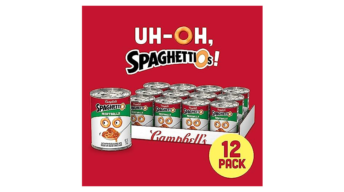 SpaghettiOs Pasta with Meatballs - 12 Pack - 15.6 oz