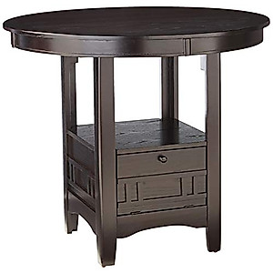 Coaster Furniture Lavon 5-Piece Storage Counter Table Dining Set Espresso and Black 102888-S5