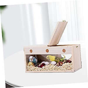 BELLIFFY Box Parrot Breeding Box Cockatiel Nesting Cages Bird Supply Bird Nesting House Wear-Resistant Parakeet Nest Budgie Nesting House Outdoor Decor Parakeet Cage Toy Parrot Pet Wooden
