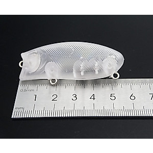 FINE FISHING 10PCS Unpainted Fishing Popperbaits 5.6cm 7.93g with 5mm Free 3D Simulation Fishing Eye Simulation Blank Body Clear Hard Baits Trout Salmon Minnow Lure Crankbait Topwater Freshwater 356