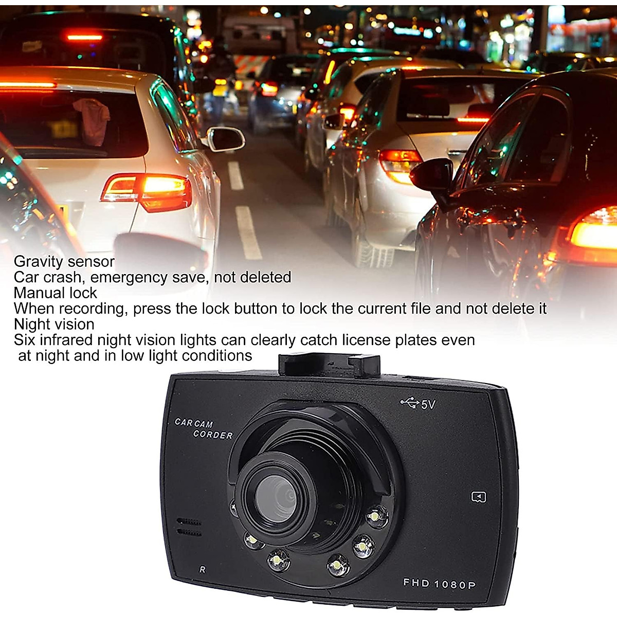 Dash Cameras for Cars 1080P Full HD Driving Recorder with 2.7" IPS Screen,170°Wide Angle Car Camera,Loop Recording, 24H Parking Monitor,Motion Detection,G-Sensor,WDR