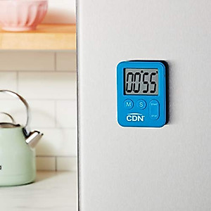CDN Mini Digital Kitchen Timer with Easy to Read Display and Magnetic Back, 100 Minute Maximum, Blue (TM28-B)