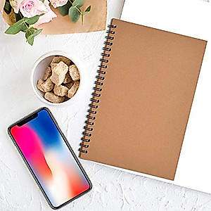 Coopay 6 Pieces Soft Cover Notebooks Spiral Sketchbook Journal Diary Planner Lined Notebook for Business Office School,120 Pages/ 60 Sheets, A5/ 8.3 x 5.5 inch (Multicolor Cover)