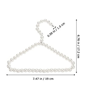 OUNONA Pearl Beads Elegant Clothes Hangers 2pcs Pet Clothes Hanger Faux Pearl Clothes Hangers for Kids Children Pet Dog