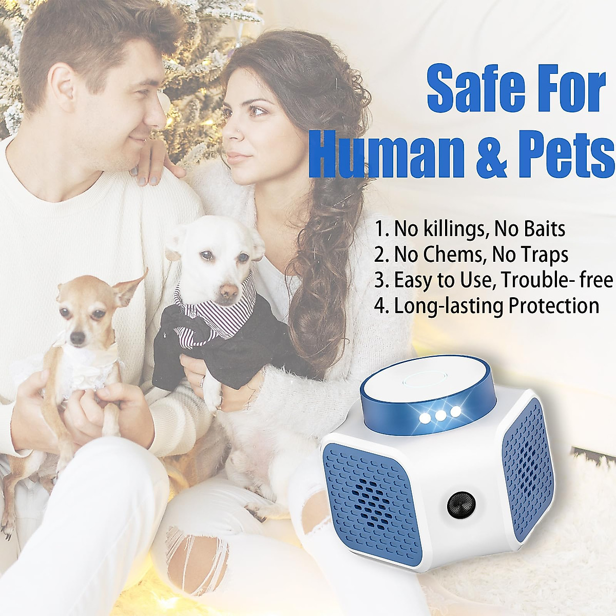 Mice Repellent Plug-in, Ultrasonic Pest Repeller Electronic Rodent Repellent Indoor Squirrel Repellent Bat Removal for Attic Garage RV Basement House Barn Warehouse