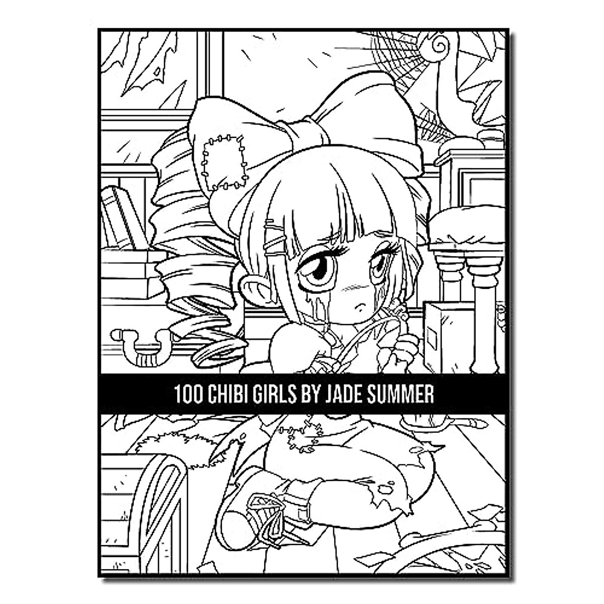 100 Chibi Girls: An Adult Coloring Book Collection with Cute Girls, Fantasy, Horror, Christmas, and More!