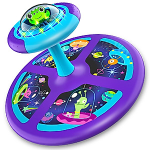 MindSprout Light-Up Space Twister | 360° Sit Twist and Spin, Toddler Toys Age 2, 3, 4, 5, Birthday for Boy Girl, 18 Months +, LED Lights, Kids Toy Indoor or Outdoor for 2 Year Old (Patent Pending)